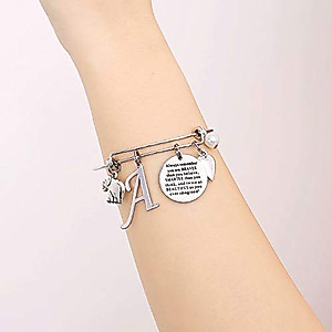 M MOOHAM Elephant Gifts for Women Bracelet - Letter C Initial Bracelet Inspirational Expandable Charm Bracelet Elephant Jewelry for Women Friend Mom Daughter Girls Sister Birthday Christmas Gift