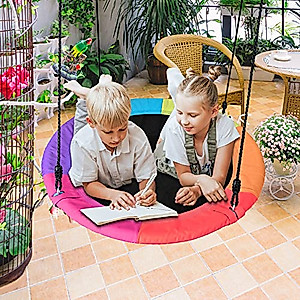 Tree Swing Flying | Tree Swing Flying for Kids Adult Made with 900D Oxford - Round Outdoor Play & Swing Sets Suitable for Park, Backyard, Playground Kumprohu