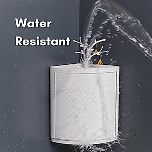 Rotating Corner Shelf Locker, 1-3Layers Triangle Storage Organizer, Cosmetic Cabinet Rack for Bathroom and Kitchen (White,L)