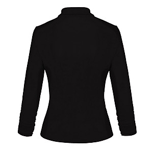 Hybrid & Company Women Premium Nylon Ponte Office Blazer JK1131 1073T BLACK L