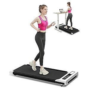 Walking Pad Treadmill Under Desk,Quiet Compact Desk Treadmill for Work from Home Office,Large Capacity with Rmote Control