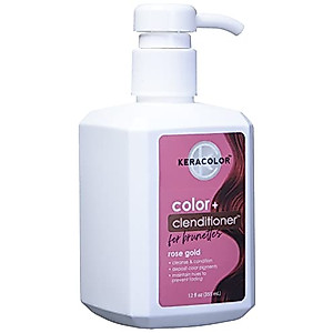 Keracolor Clenditioner for Brunettes ROSE GOLD Hair Dye - Semi Permanent Hair Color Depositing Conditioner, Cruelty-free, 12 Fl. Oz.