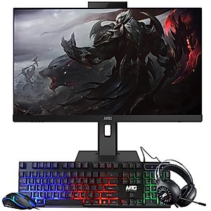 Gaming All in one PC 24 Inch FHD Touchscreen, MTG Yama, Intel Core i5 10th Gen, 16GB RAM, 1TB NVME, AMD RX 550 4GB DDR5 Graphics, Webcam, DVD RW, RGB Combo, Windows 11 Home