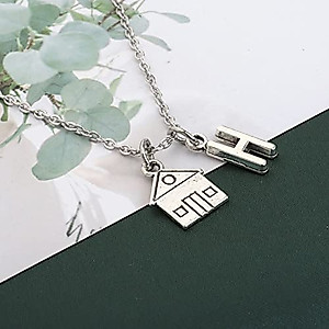 KEYCHIN Singer Album Inspired Necklace Music Album Fans Gifts H & House Charm Jewelry For Singer Fans (H & House NK)