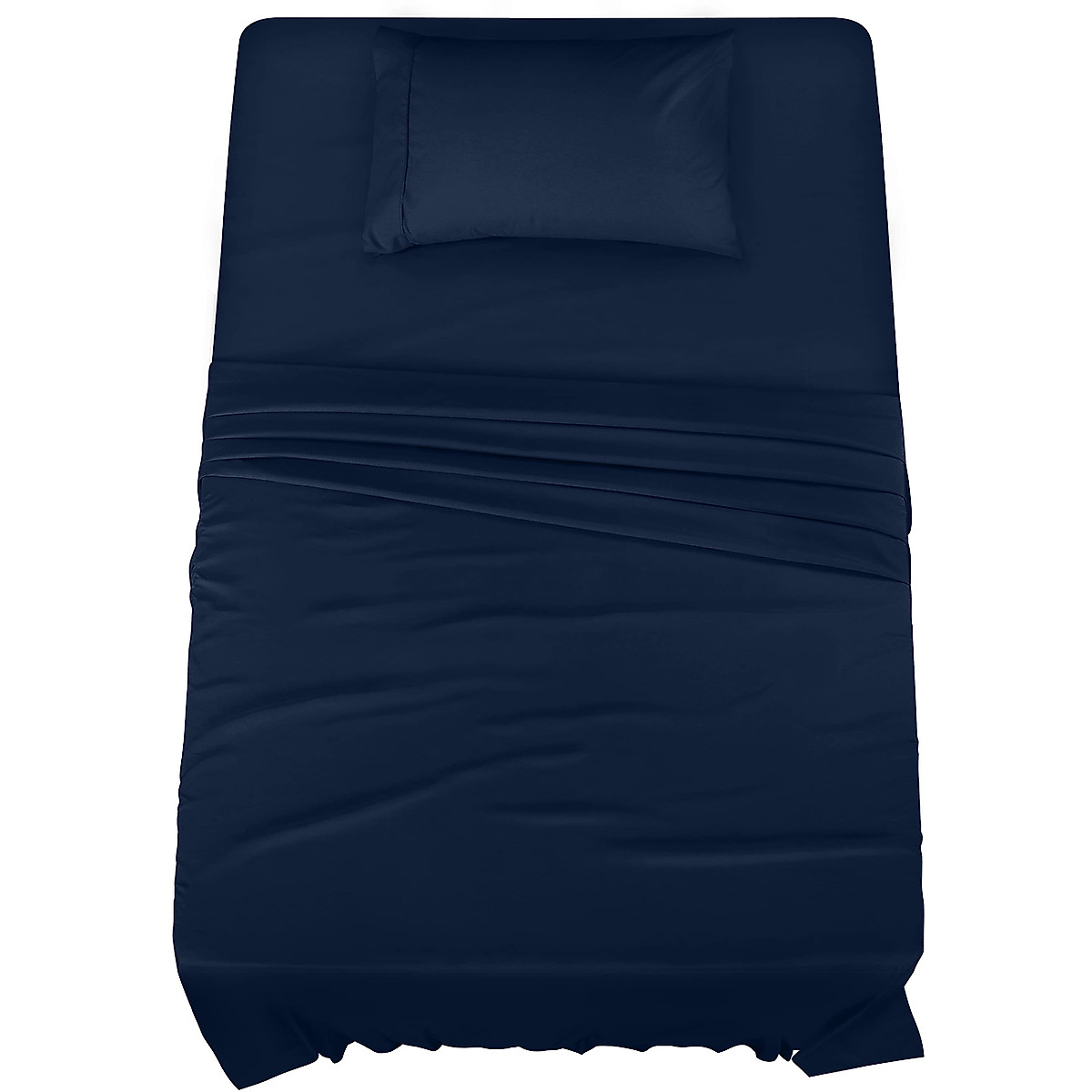 Utopia Bedding Twin Bed Sheets Set - 3 Piece Bedding - Brushed Microfiber - Shrinkage and Fade Resistant - Easy Care (Twin, Navy Blue)