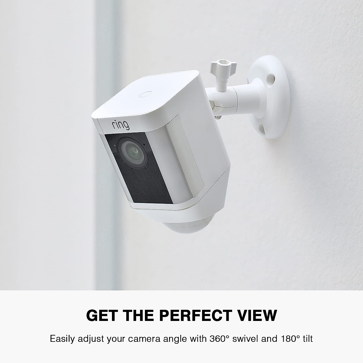 Holicfun Indoor Outdoor Adjustable Wall Mount for Ring Cameras (2-Pack, White)