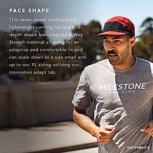melin Pace Hydro, Performance Adjustable Running Hat, Water-Resistant Cap, Running Hat for Men & Women, Black