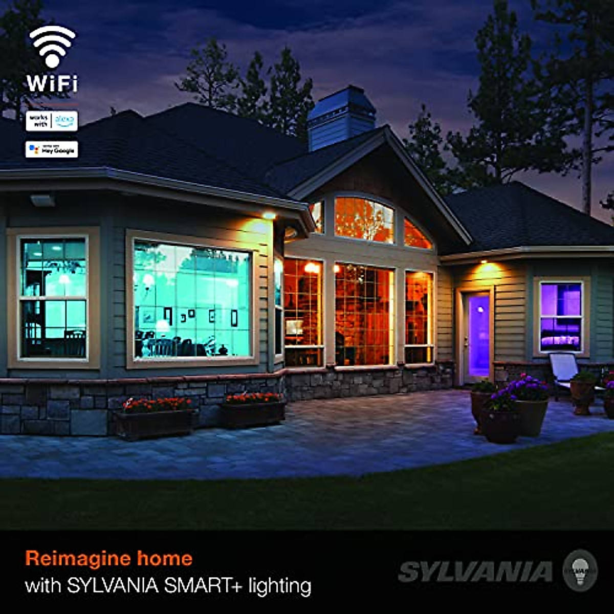 SYLVANIA Wifi LED Smart Strip Light Expansion Kit, 6.5ft, Indoor, Full Color & Adjustable White, Compatible with Alexa and Google Home Only - 1 Pack (75705)