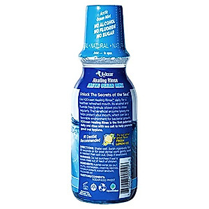 H2Ocean Healing Rinse Mouthwash- Great Tasting Sea Salt & Xylitol Mouth Wash for Fresh Breath & Dry Mouth - Alcohol & Fluoride Free - Arctic Ocean Mint 8oz