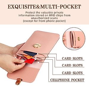Toniker PU Leather Multi Pocket Casual Small Crossbody Bag Cell Phone Purse Wallet for Women