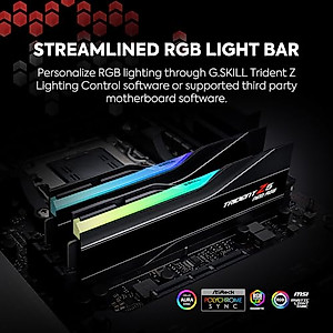 G.SKILL Trident Z5 Neo RGB Series (AMD Expo) DDR5 RAM 32GB (2x16GB) 6000MT/s CL36-36-36-96 1.35V Desktop Computer Memory UDIMM - Matte Black (F5-6000J3636F16GX2-TZ5NR)