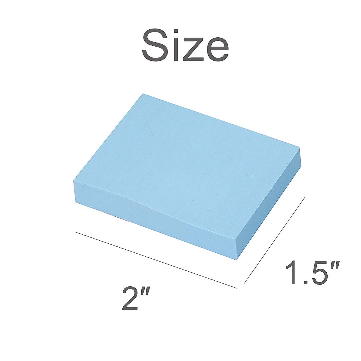 Sticky Notes 1.5x2 Inches, Light Colors Self-Stick Pads, 24 Pack, 75 Sheets/Pad