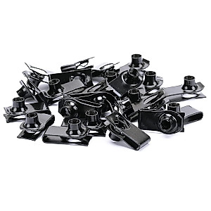 35PCS Engine Under Cover Splash Shield Guard Body Bolts, Bumper Fender Liner Push Retainer Fastener Rivet Clips, Universal Extruded U-Nuts Kit, Compatible with Infiniti G35 G37 EX35 FX35 FX45