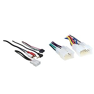 Metra 70-8114 Steering Wheel Control Wire Harness with RCA for 2003-Up Select Toyota/Scion/Lexus Vehicles & Metra 70-1761 Radio Wiring Harness For Toyota 87-Up Power 4 Speaker