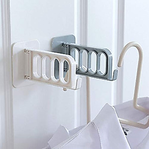 Tuzoo Laundry Rack, Adhesive Laundry Rack, Cloth Drying Rack Punch-Free Adhesive Laundry Rack for Home Door, Wall Bathroom(Beige)