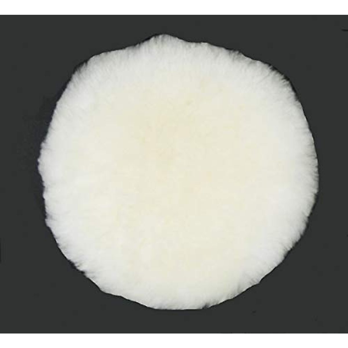 INZOEY Sheepskin Wool Polishing Pad 3 Inches Soft Buffing Pads with Hook and Loop Back Wool Cutting Pad for Car, Furniture, Glass and So On (Pack of 10)