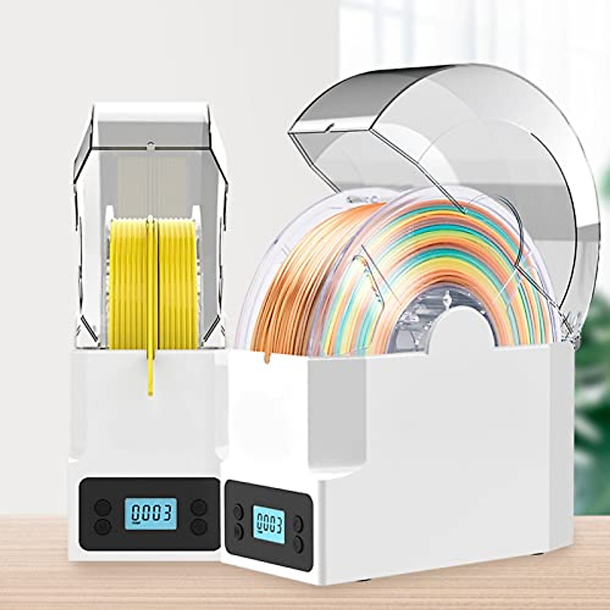 3D Printer Filament Dryer, Wear Resistance Anti Scalding Real Time Monitoring Filament Dryer 100‑240V Safe for Consumables(US Plug)