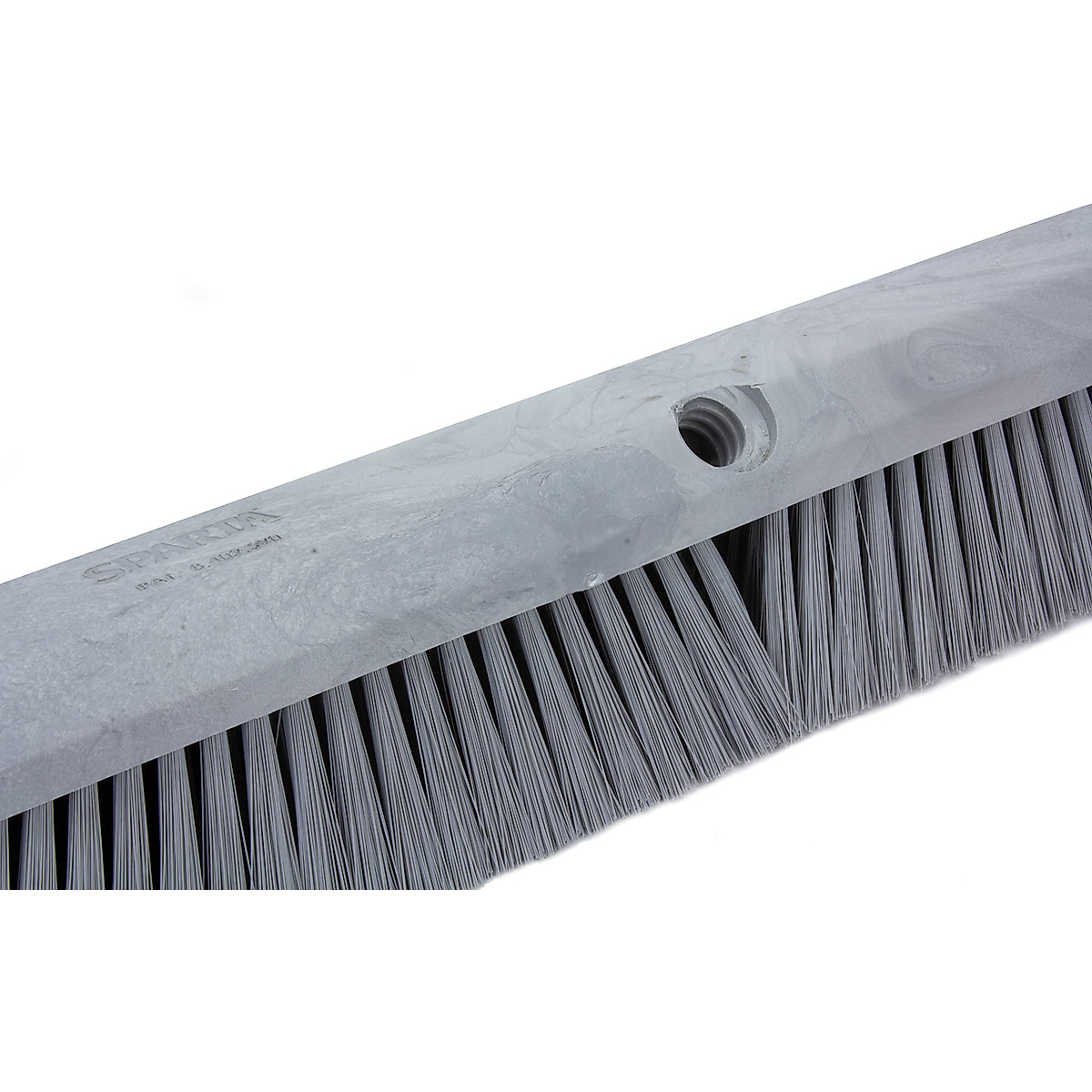 SPARTA 41890EC23 Omni Sweep Plastic Push Broom Head, Heavy Duty, Industrial Broom With Color Code System For Outdoor, Indoor, Garage, Concrete, Patio, Kitchen, Bathroom, 18 Inches, Gray