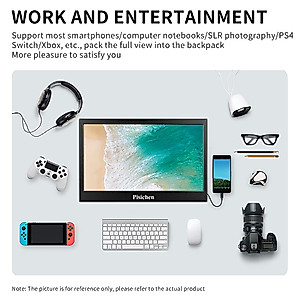 Pisichen 17.3 inch Portable Monitor, Full HD 1600x900 PC Monitor with USB HDMI Input, Compatible with Laptop,PC,PS4, PS3, Xbox Ones, Ras Pi