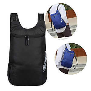 Dladhict 14L Hiking Backpack Lightweight Packable Hiking Daypack Water Resistant Lightweight Foldable Hiking Backpack for Travel Camping Outdoor Small Travel Outdoor Foldable Shoulder Bag (Black)