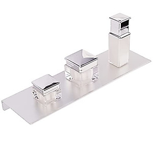 Veefos Bathroom Shelf Floating Shelf Wall Mounted, Silver 15.6 Inch Metal Wall Shelf Bathroom Storage Shelf Bathroom Organizer Countertop, Aluminum