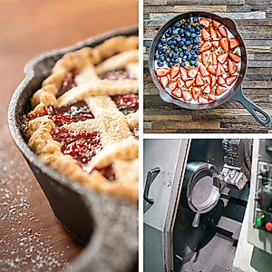 Lancaster Cast Iron No. 10 Skillet - 11-5/8-Inch Pre-Seasoned Heirloom Pan - Made in USA