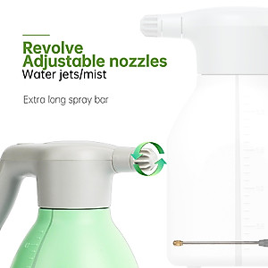 ACORNS Electric Spray Bottle 2L/0.5Gallon,Automatic Plant Sprayer,Pump Sprayer,Indoor Plant Sprayer with Adjustable Nozzle (Green)