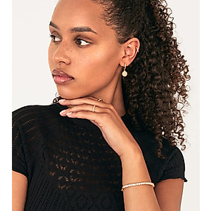 PAVOI 14K Yellow Gold Plated S925 Sterling Silver Post Lightweight Drop Dangle Huggie Hoop Earrings for Women | Dainty Coin Earrings