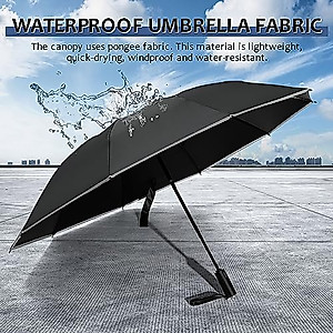 VOUUY 2-Pack Travel Umbrella, Unbreakable 10 RIBS Umbrella, Windproof Umbrellas for Rain & Sun, Automatic, Foldable Reverse Rain Umbrella for Women Men