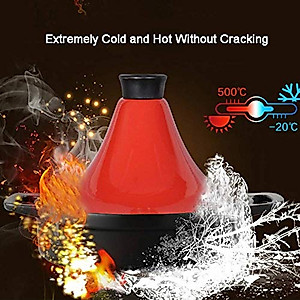 Tagine Cooking Pot, Braiser Pan with Ceramic, 1.2L/1.8L, Tagine Cooking Pot Home Soup Pot Slow Cooker, Multipurpose Use for Home Kitchen or Restaurant Ceramic / 1.2L