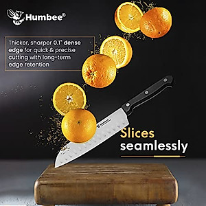 Humbee, 7.5-Inch Santoku Knife Stainless Steel Ultra Sharp Japanese Chef Knife Comfortable Grip Kitchen Knife