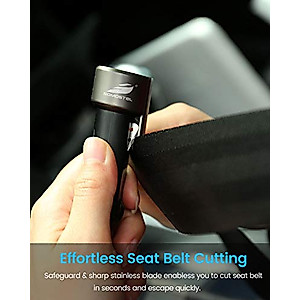 Dual USB Car Charger, SOMOSTEL 3-in-1 Emergency Safety Escape Tool Window Breaker Seat Belt Cutter Compatible for iPhone 11 Pro/Max/X/XR,Samsung Galaxy S10 S9 S8 Plus Note 9,LG,Moto,iPad,Google Pixel