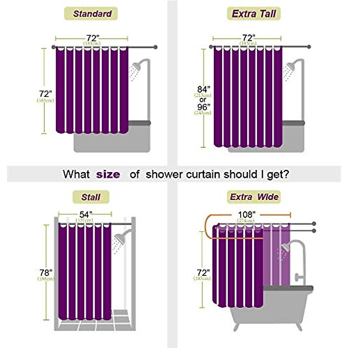 DOSLY IDÉES White Ruffle Fabric Shower Curtain for Bathroom,Mermaid Pattern,Farmhouse,Country Rustic,Cute,Washable and Waterproof,72x84 Inch Long