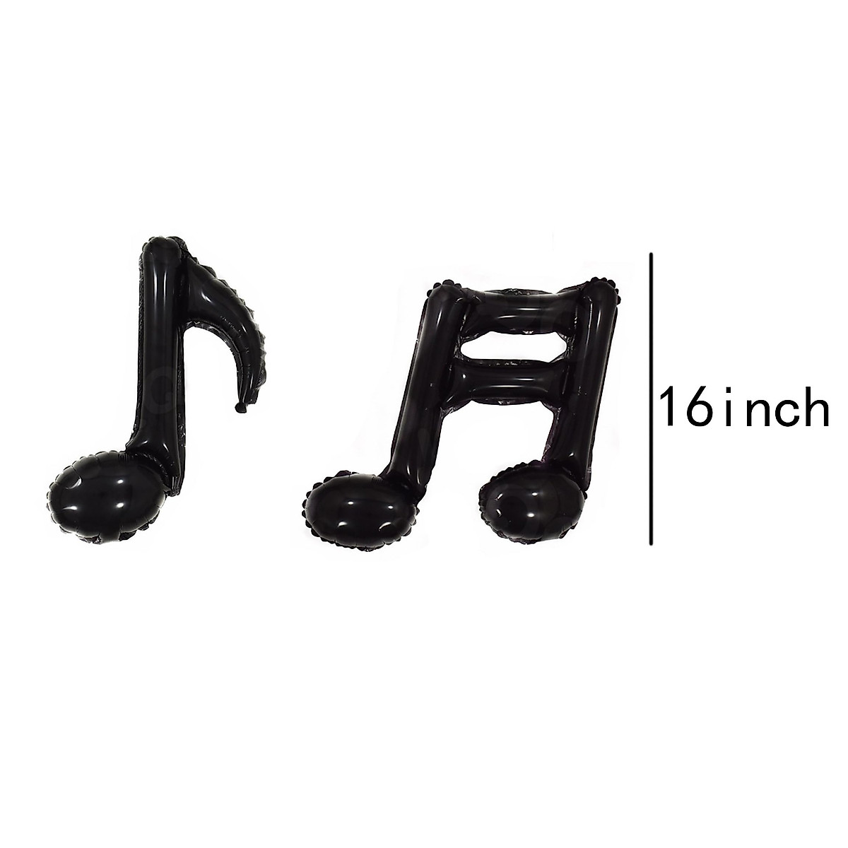 10PCS Music Note Balloons Black Foil Aluminum Balloon Birthday Party Music Themed Party Supplies Baby Shower Outdoor Party Wedding Decorations