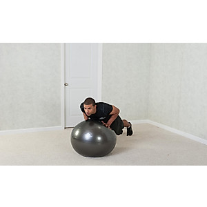 Black Mountain Products 65cm Professional Grade Stability Yoga Ball, Black
