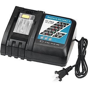 DC18RC 18 Volt 3.0A Rapid Li-ion Charger Replacement for Makita 14.4V and 18V LXT Lithium-Ion Batteries BL1850 BL1840B BL1820 BL1815 BL1860 BL1430 BL1450 BL1830 Drill Tool Battery Charger