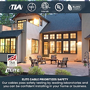 Elite Cat6e Plenum Cable 600MHz, 1000ft, 23AWG, UTP, Solid Pure Copper, UL Listed, UL-LP Certification, High Performance PoE, w/Spline-Noise Reducing, Easy Pull - Reelex II Box, Bulk Ethernet, White
