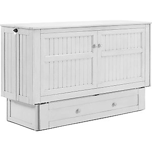 Night and Day Furniture Daisy Murphy Cabinet Bed, Queen, White