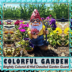 The Beautiful Gift of Flowers Gnome Decor - 9.5 Inches Tall - Hand Painted and Adorably Gnome Gifts Designed by Twig & Flower