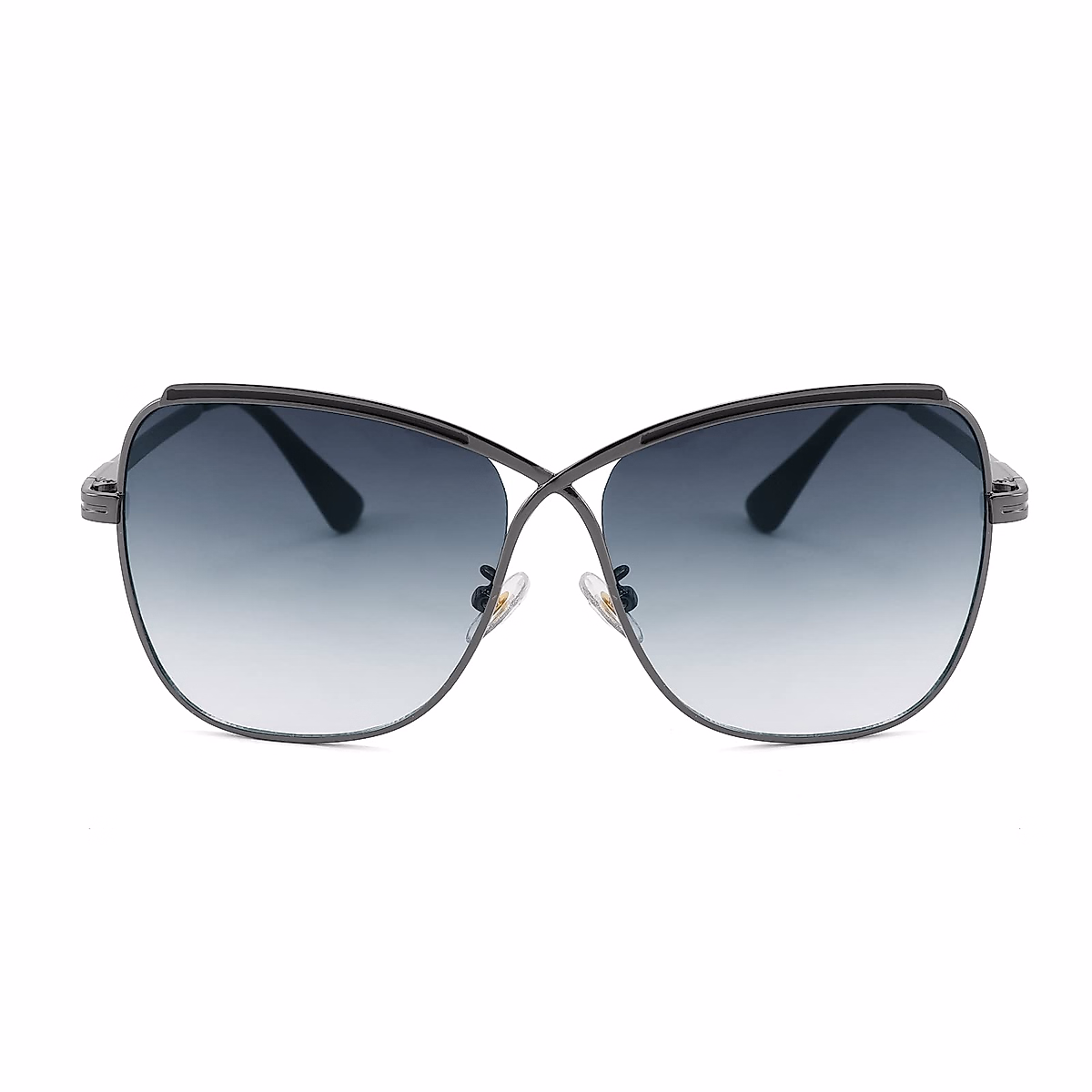 FEISEDY Womens Aviator Sunglasses Oversized Butterfly X Shape Design Cateye Cute Lady Sunglasses B2738