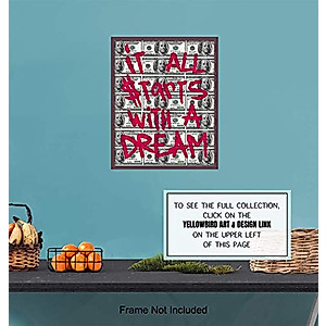 Office Wall Art, Home Decor - Motivational 8x10 Poster Print in Graffiti, Street Art, Mural Style - Unique Room Decorations and Gift for Entrepreneur - Unframed Photo