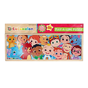 CoComelon Play-A-Long Wooden Puzzle, 15-Pieces, Recycled Wood, Officially Licensed Kids Toys for Ages 18 Month by Just Play