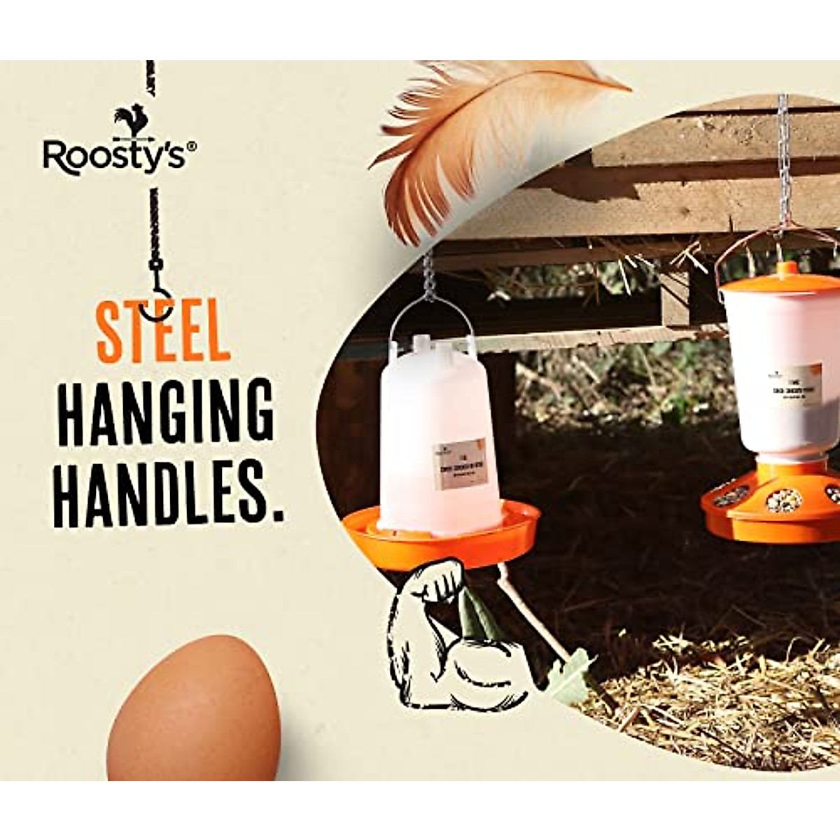 Roosty's Chick Feeder and Waterer Kit, Chicken Feeder and Waterer Set, 1.5kg Poultry Feeder and 1.5L Chick Waterer - Baby Chick Feeder, Baby Chick Waterer, Chicken Starter Kit, Baby Chicken Supplies