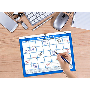 2024 Calendar 12 Months Student Calendar/Planner for 3-Ring Binder, Desk, or Wall -v006
