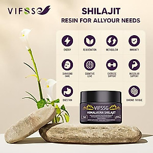 VIFSSG Shilajit Pure Himalayan Organic, 700 Mg Shilajit Supplement, Shilajit Resin Organic, Gold Grade Nature Shilajit with 4 in-1 Complex for Energy Support, 30 Grams, 1 Pack
