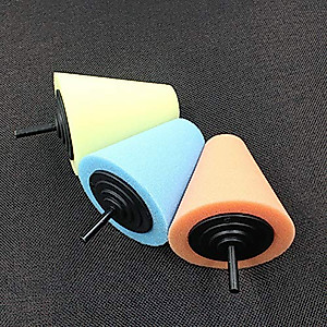 5 Pieces Car Buffers Polishers Kit,Car Wheel Hub Polishing Cone Sponge Pads Metal Car Tight Area Detailing Mini Polishing Ball for Automotive Car Wheels Care Rotary Tools Aluminum Stainless Steel