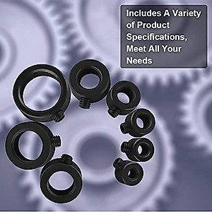 Depth Stop Drill Bit, 18 Piece Drill Stop Collar Set Positioner Ring and Hex Wrench (3mm, 4mm, 5mm, 6mm, 8mm, 10mm, 12mm, 16mm)