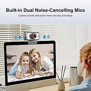 Spedal Wide Angle Webcam, 120 Degree View Video Conference Distance Learning Remote Teaching Camera, Full HD 1080P Live Streaming Webcam with Microphone for Mac, PC, Laptop, Desktop