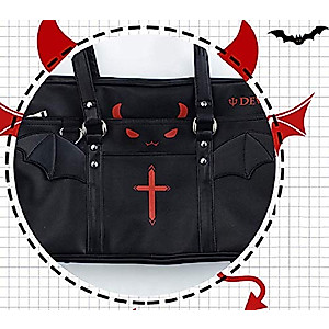 GK-O Japanese Lolita PU Leather Handbag Kawaii Devil Gothic Shoulder Bag School Bag Messenger Bags