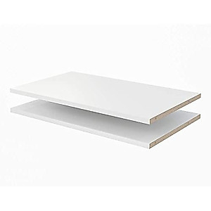 Modular Closets Vista Closet Shelves - 2 Pack (White, For 19.5" Wide Modules)